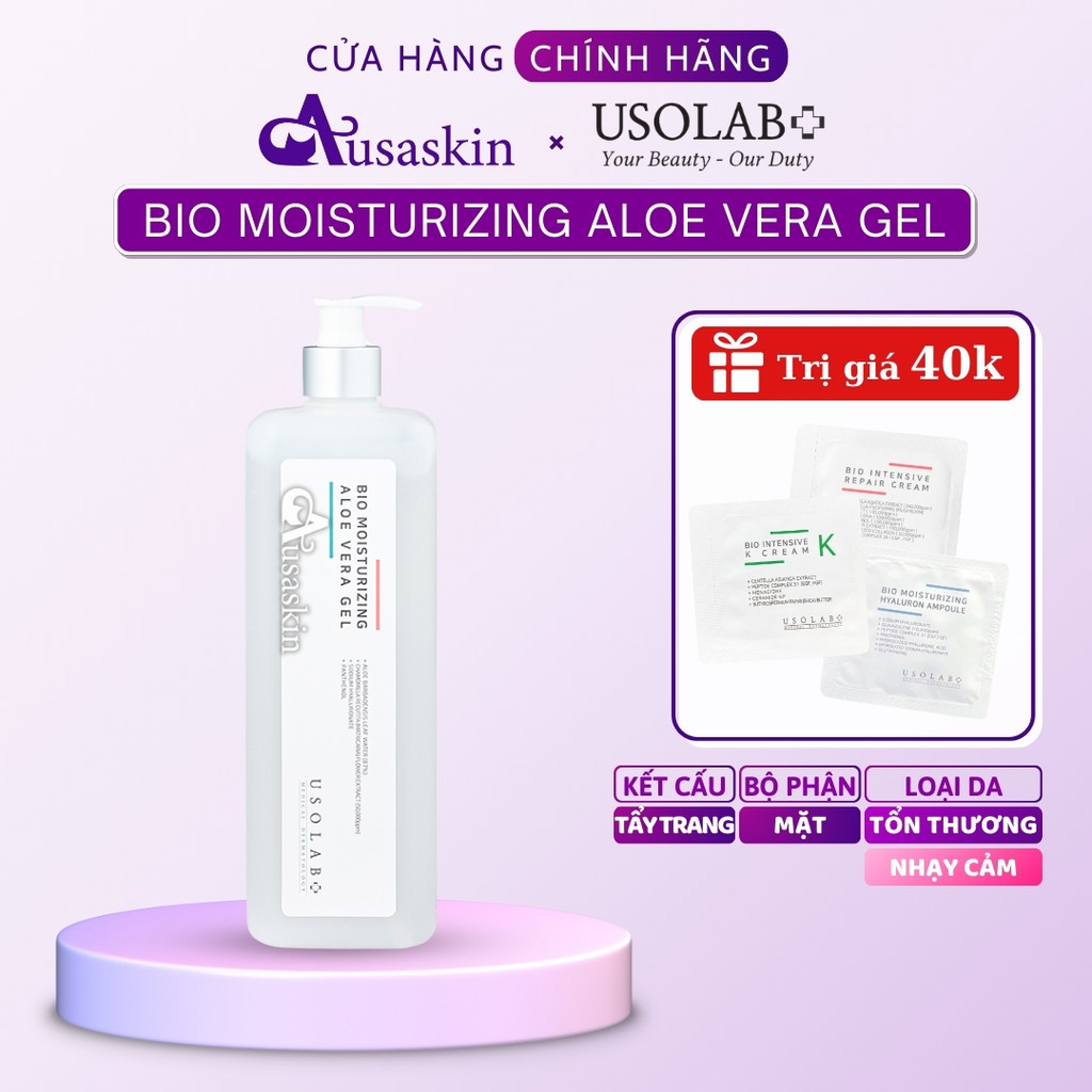 Gel Nha Đam Làm Dịu Ẩm Da USOLAB 1000ml Bio Moisturizing Aloe Vera Gel ...